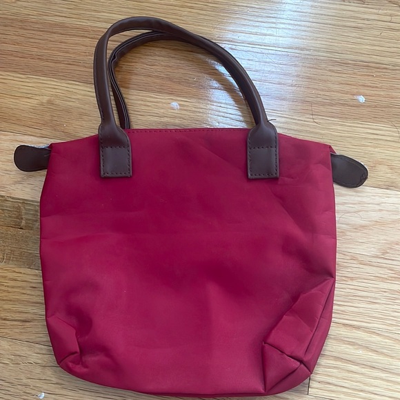 Bags | Mini Red Nylon Tote | Poshmark